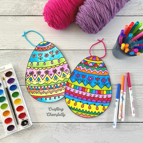 Cute Doodle Easter Egg - Printable Easter Egg Coloring Pages - Crafting ...