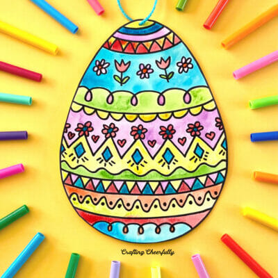 Cute Doodle Easter Egg - Printable Easter Egg Coloring Pages - Crafting ...