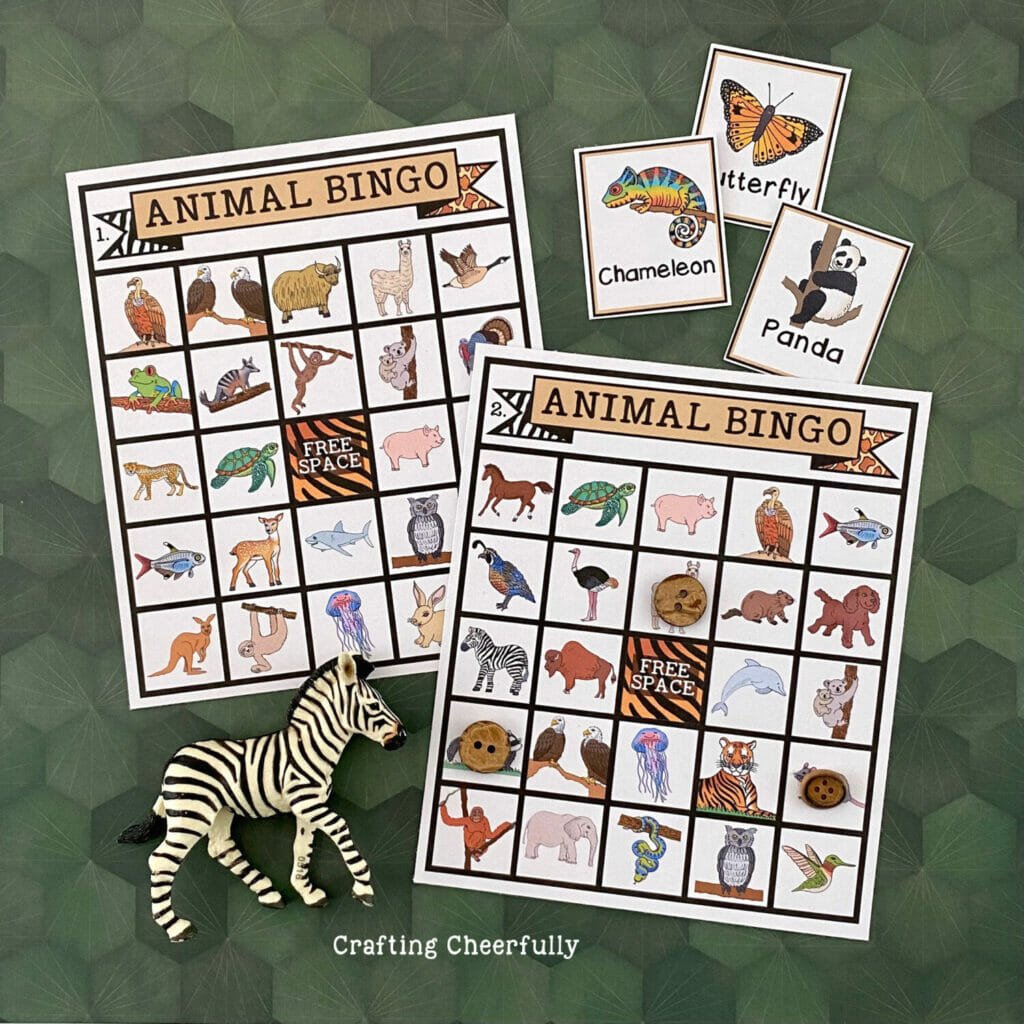 Animal BINGO Game! - Printable Boards - Crafting Cheerfully