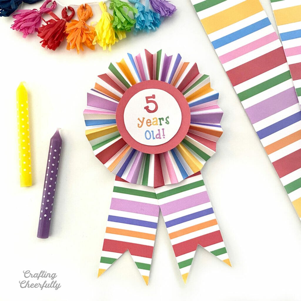 DIY Birthday Award Ribbon! - Crafting Cheerfully