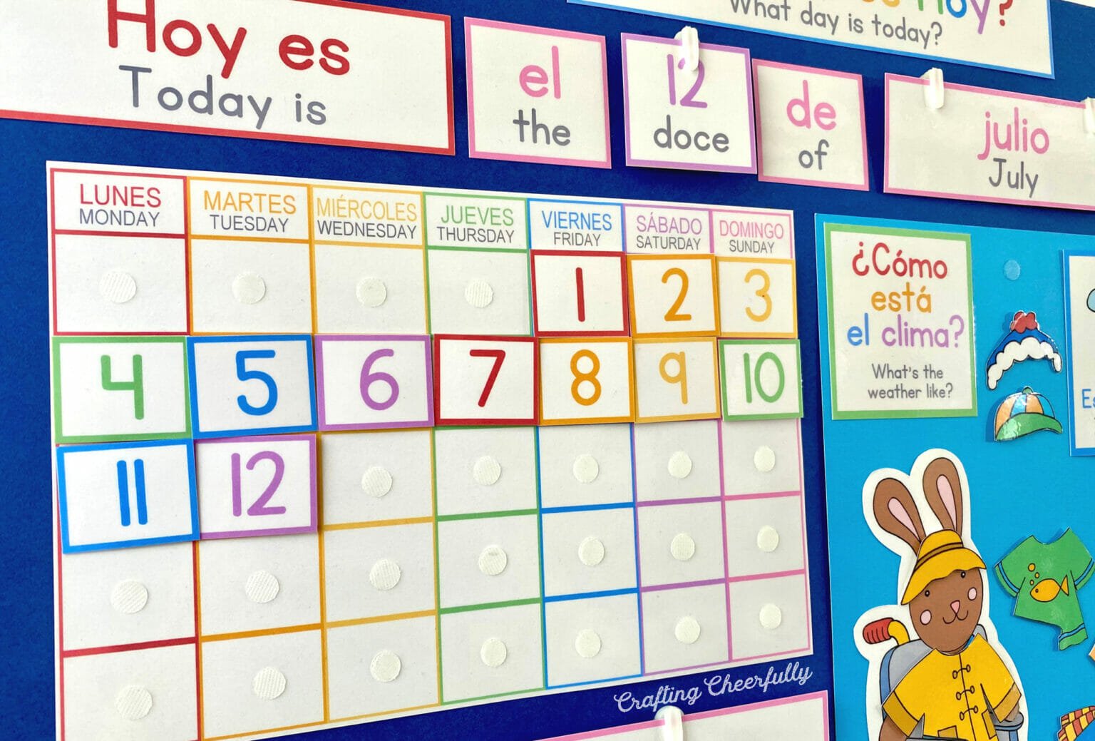 DIY Calendar Morning Board- Free Printables! - Crafting Cheerfully