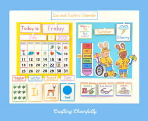 Preschool Learning Calendar Cards! - Crafting Cheerfully