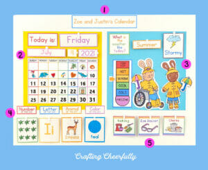 DIY Calendar Morning Board- Free Printables! - Crafting Cheerfully