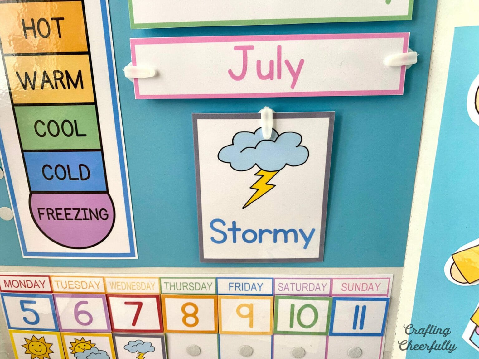 DIY Weather Calendar for Kids - Free Printables! - Crafting Cheerfully