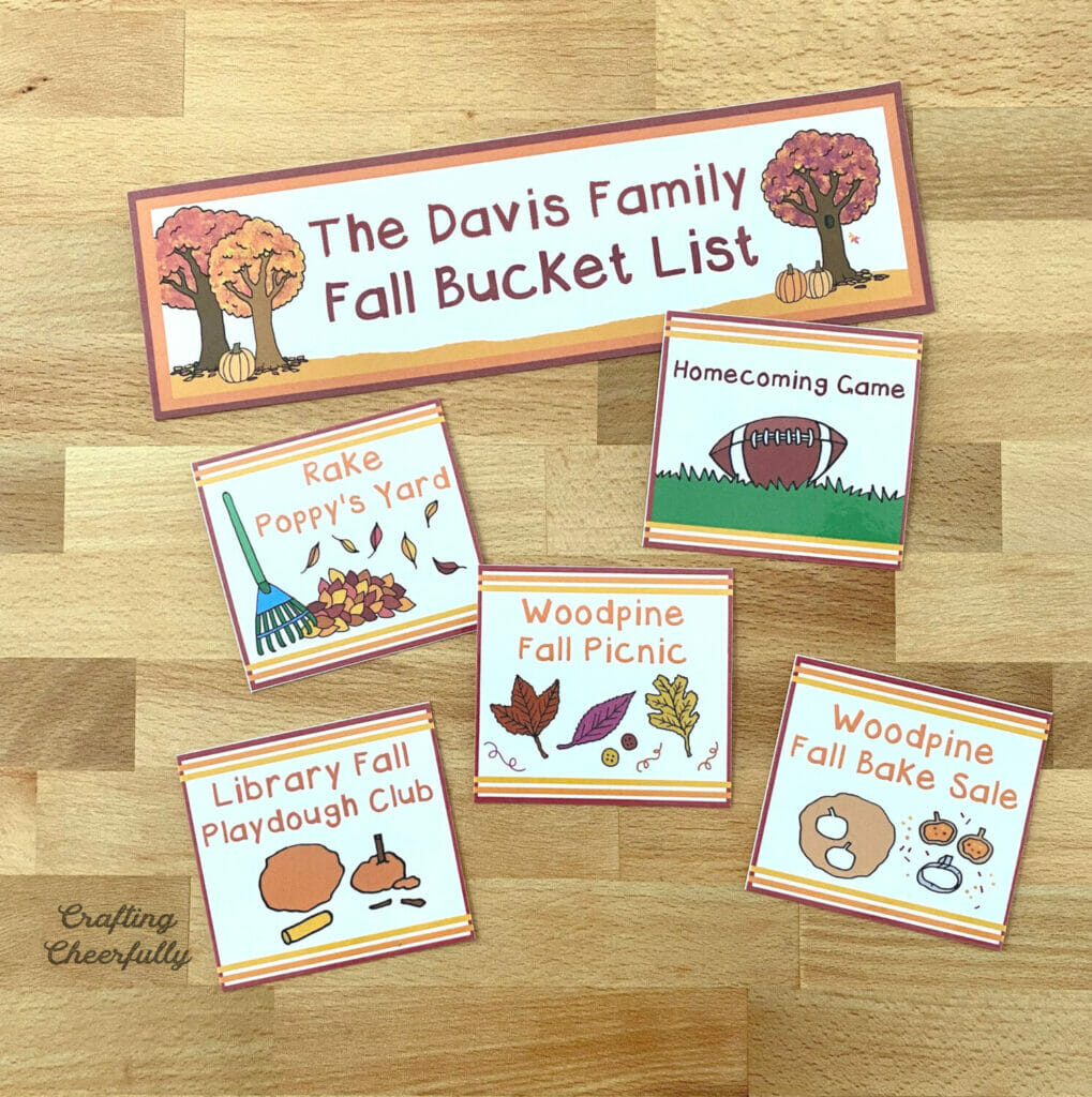 DIY Fall Bucket List Sign for Families - Crafting Cheerfully