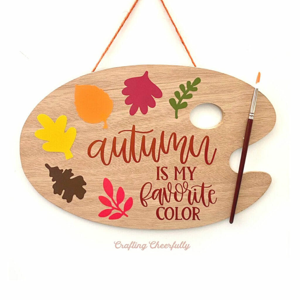Celebrate Fall Colors with an Autumn Paint Palette Sign - Crafting ...