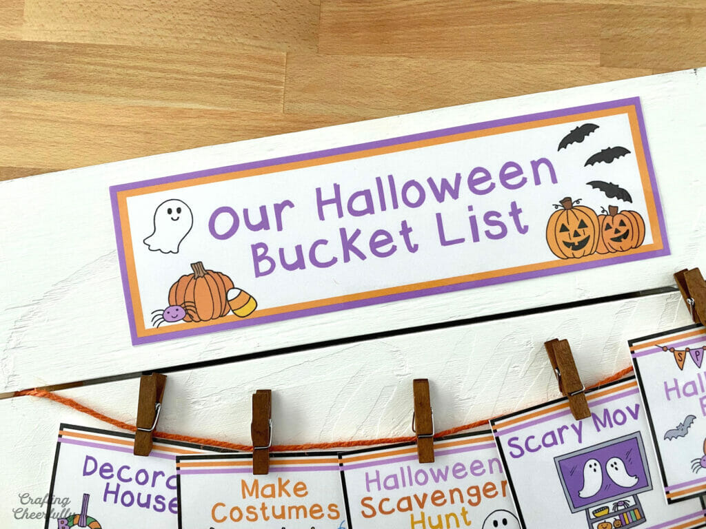 DIY Halloween Bucket List Sign - Crafting Cheerfully