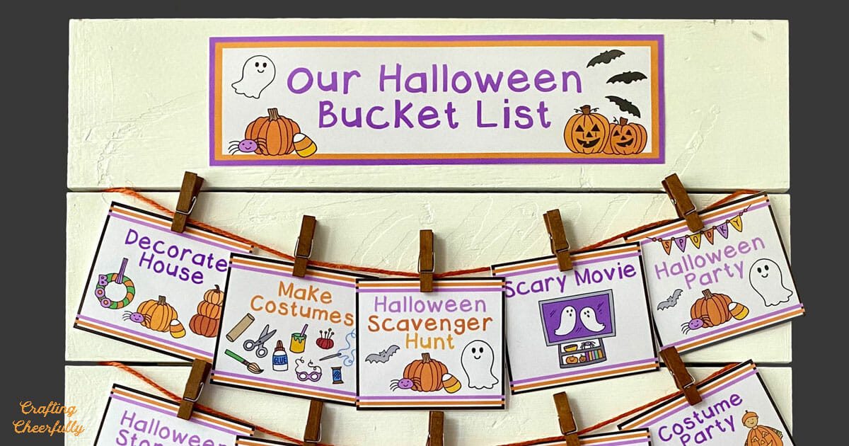 DIY Halloween Bucket List Sign - Crafting Cheerfully