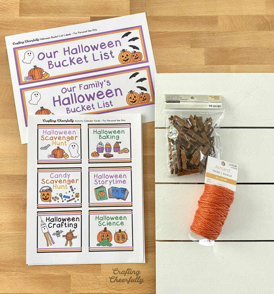 DIY Halloween Bucket List Sign - Crafting Cheerfully