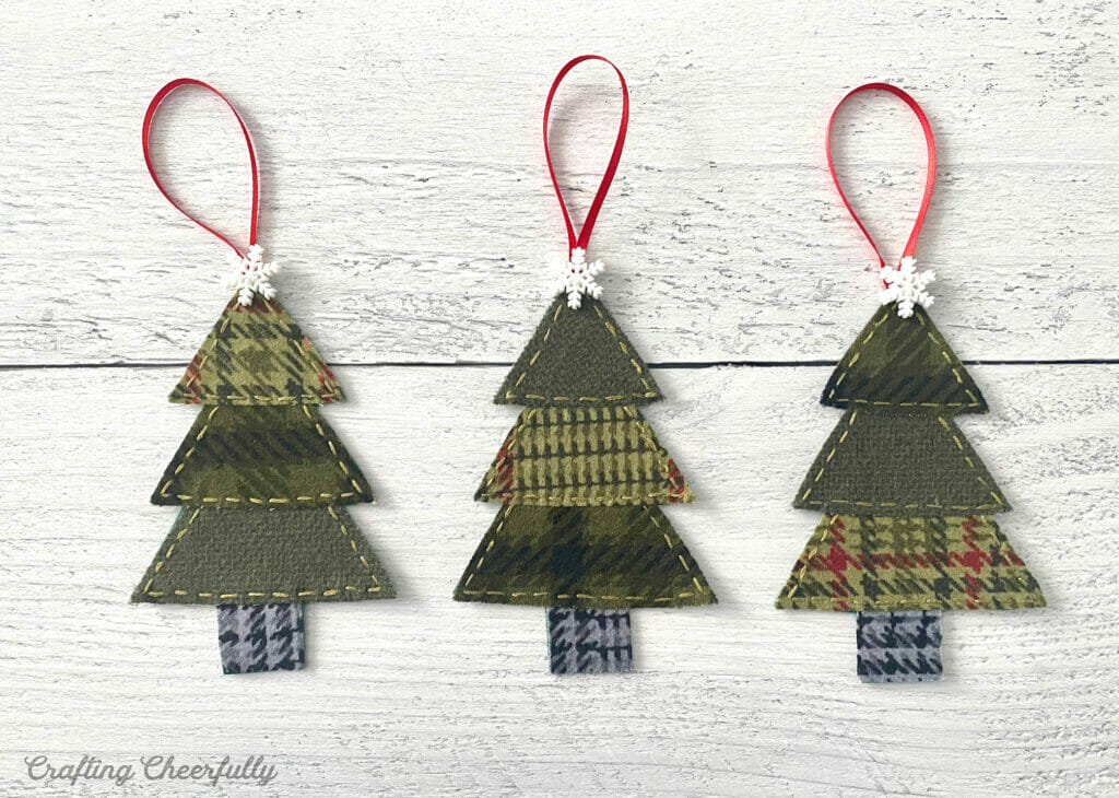 Cozy Christmas Fabric Ornaments - Crafting Cheerfully