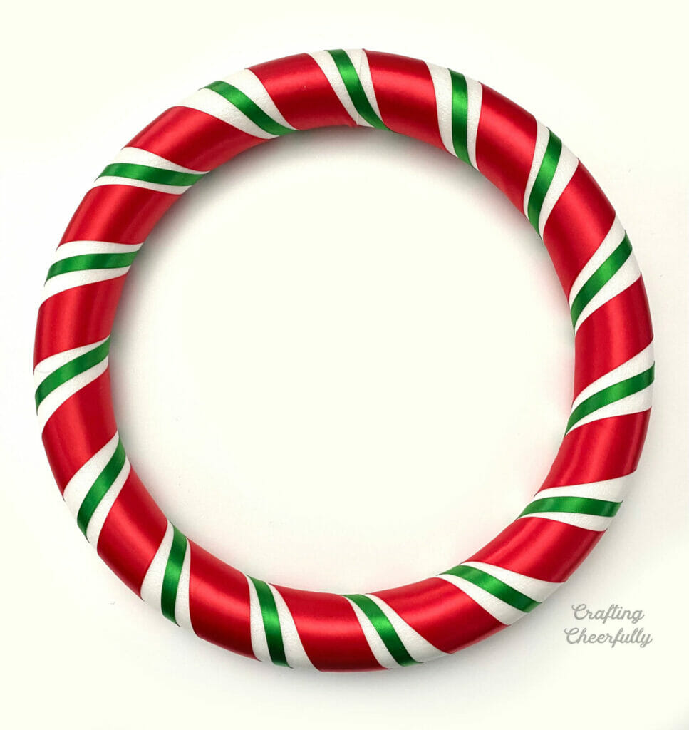 DIY Ribbon Wreath for Christmas - Crafting Cheerfully