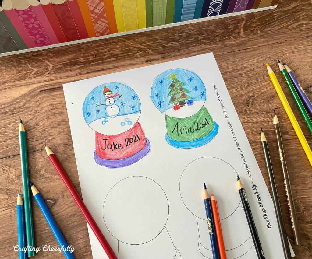 DIY Snow Globe Ornament Kids Can Make! - Crafting Cheerfully