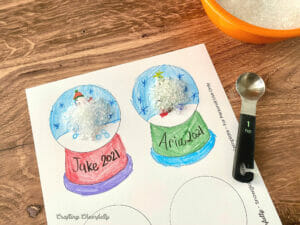 DIY Snow Globe Ornament Kids Can Make! - Crafting Cheerfully