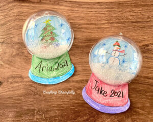 DIY Snow Globe Ornament Kids Can Make! - Crafting Cheerfully