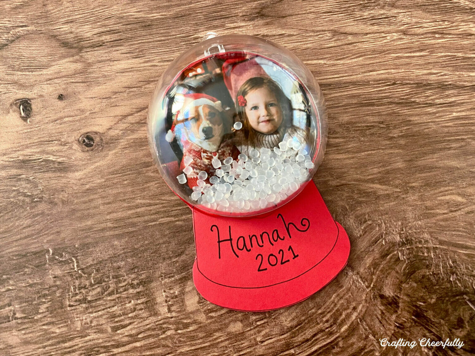 DIY Snow Globe Ornament Kids Can Make! - Crafting Cheerfully
