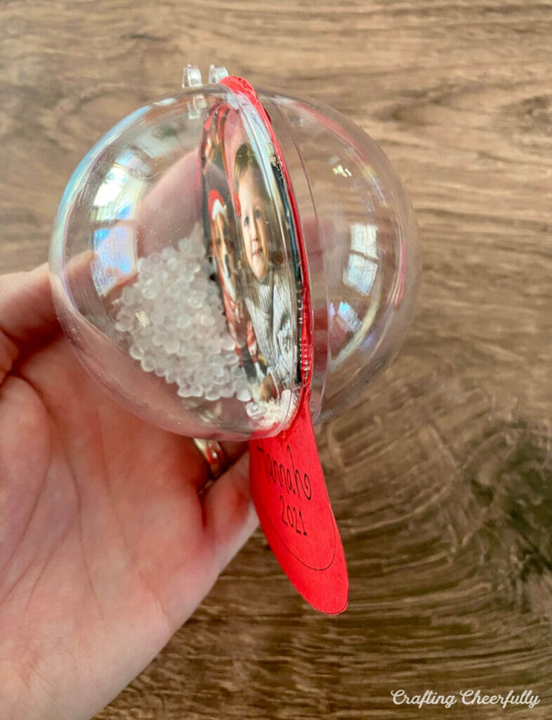 DIY Snow Globe Ornament Kids Can Make! - Crafting Cheerfully