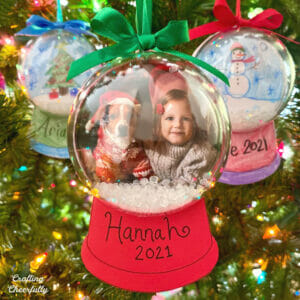 DIY Snow Globe Ornament Kids Can Make! - Crafting Cheerfully