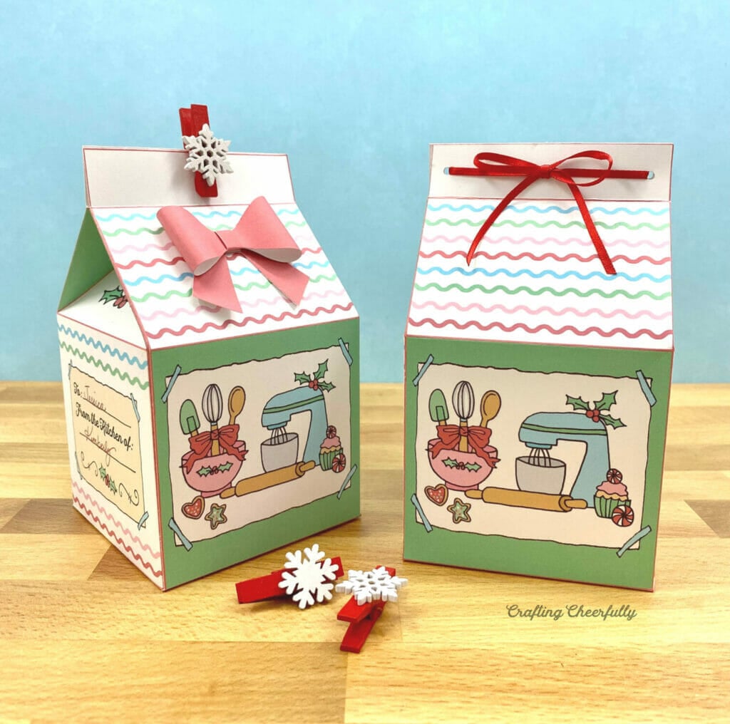 Christmas Cookie Boxes and Gift Tag Printables - Crafting Cheerfully