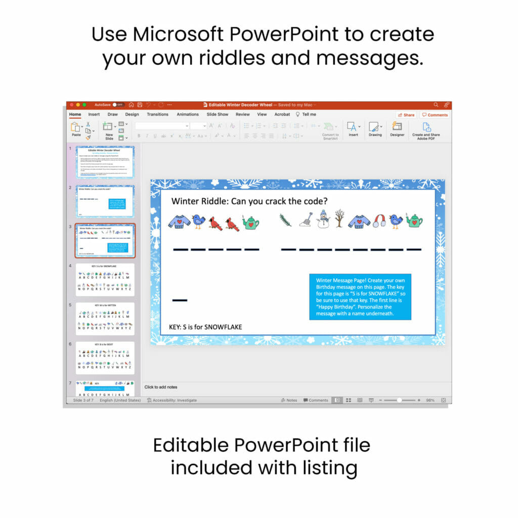 Winter Decoder Wheel - Winter Worksheet for Kids - Crafting Cheerfully