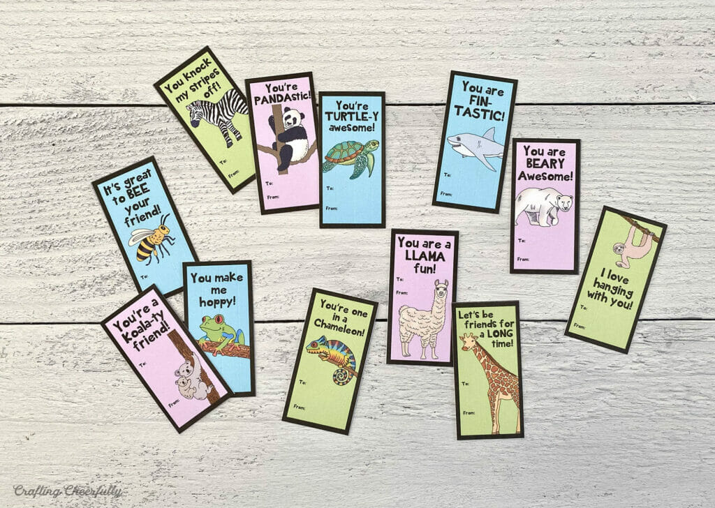 Cute Animal Pun Printable Valentines - Crafting Cheerfully