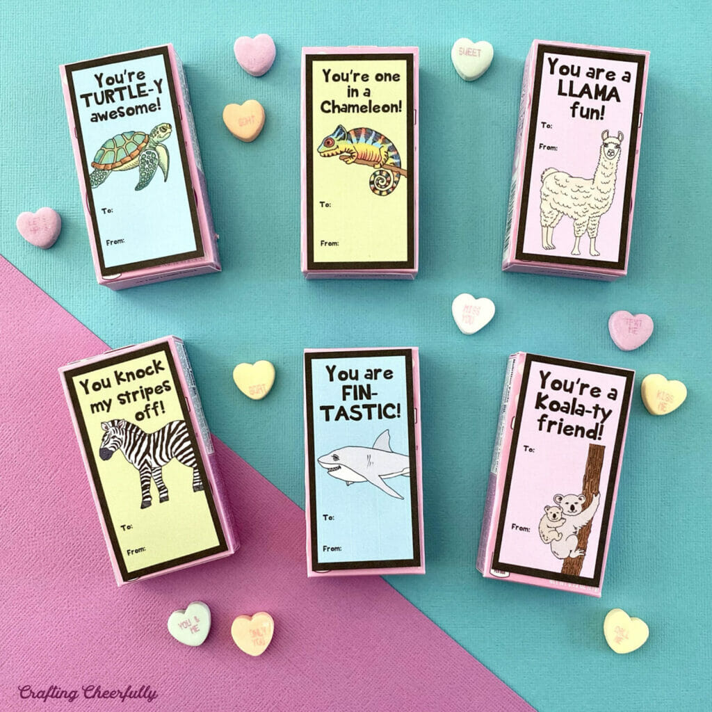 Cute Animal Pun Printable Valentines - Crafting Cheerfully