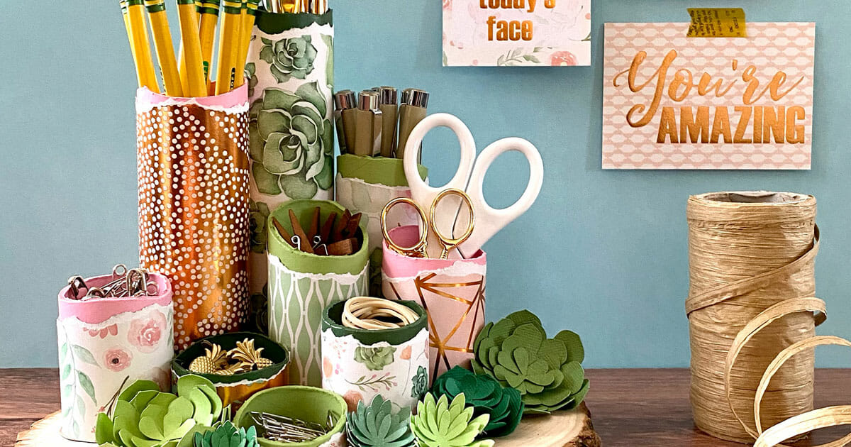 DIY Desktop Organizer - Crafting Cheerfully