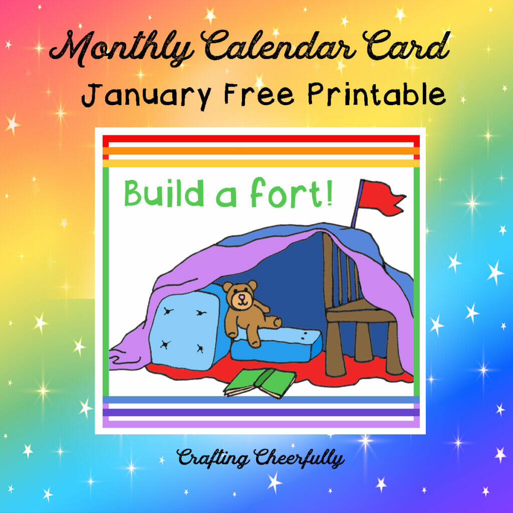 Free Monthly Calendar Card - Crafting Cheerfully