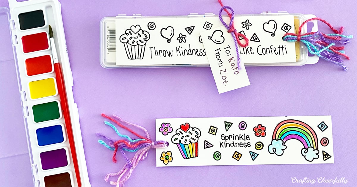 Paint Your Own Bookmark Valentines - Crafting Cheerfully