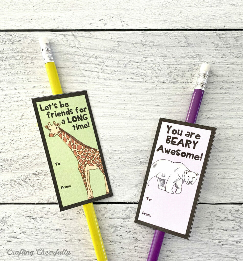 Cute Animal Pun Printable Valentines - Crafting Cheerfully