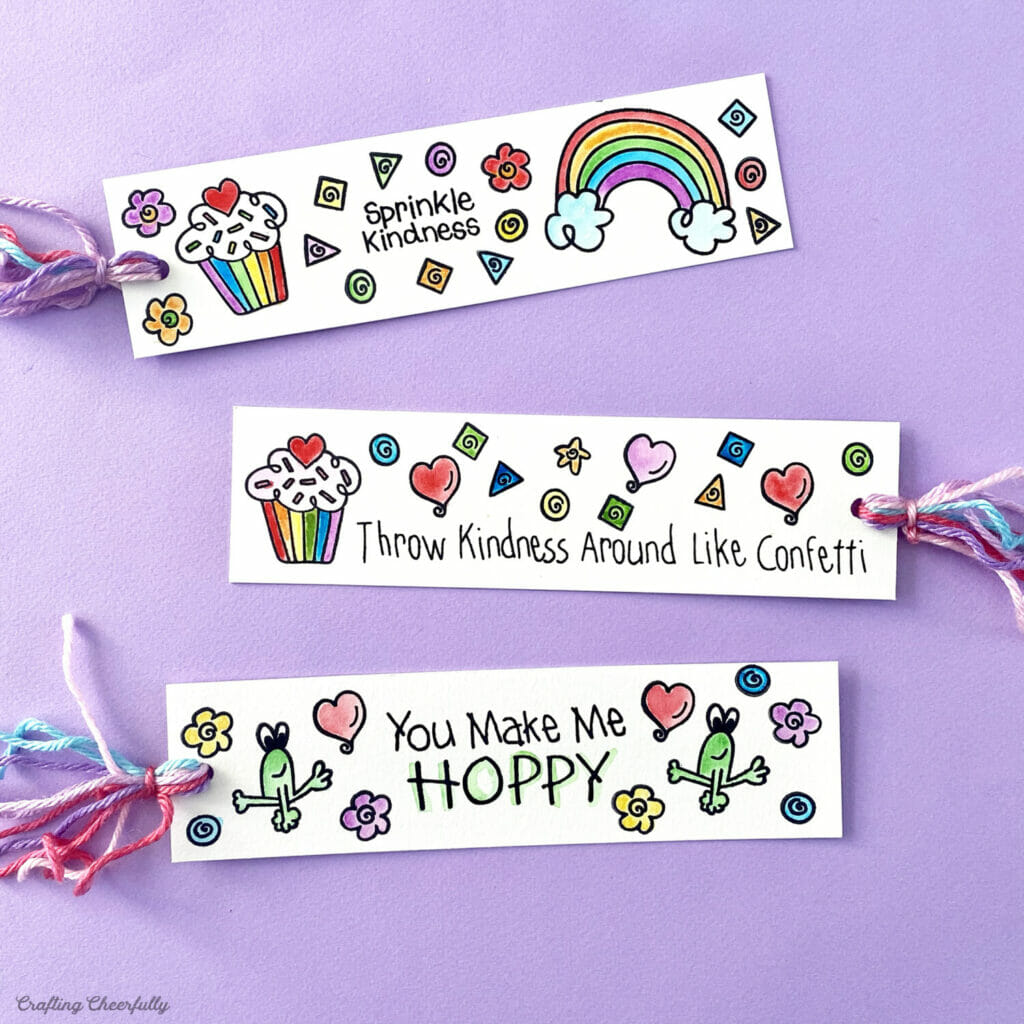Paint Your Own Bookmark Valentines - Crafting Cheerfully