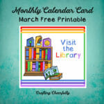 Free Monthly Calendar Card - Crafting Cheerfully