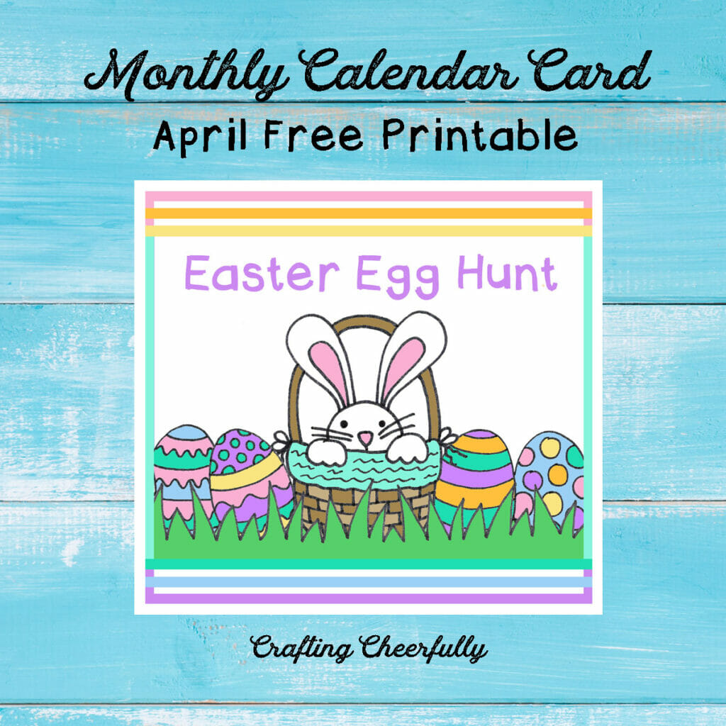 Free Monthly Calendar Card - Crafting Cheerfully