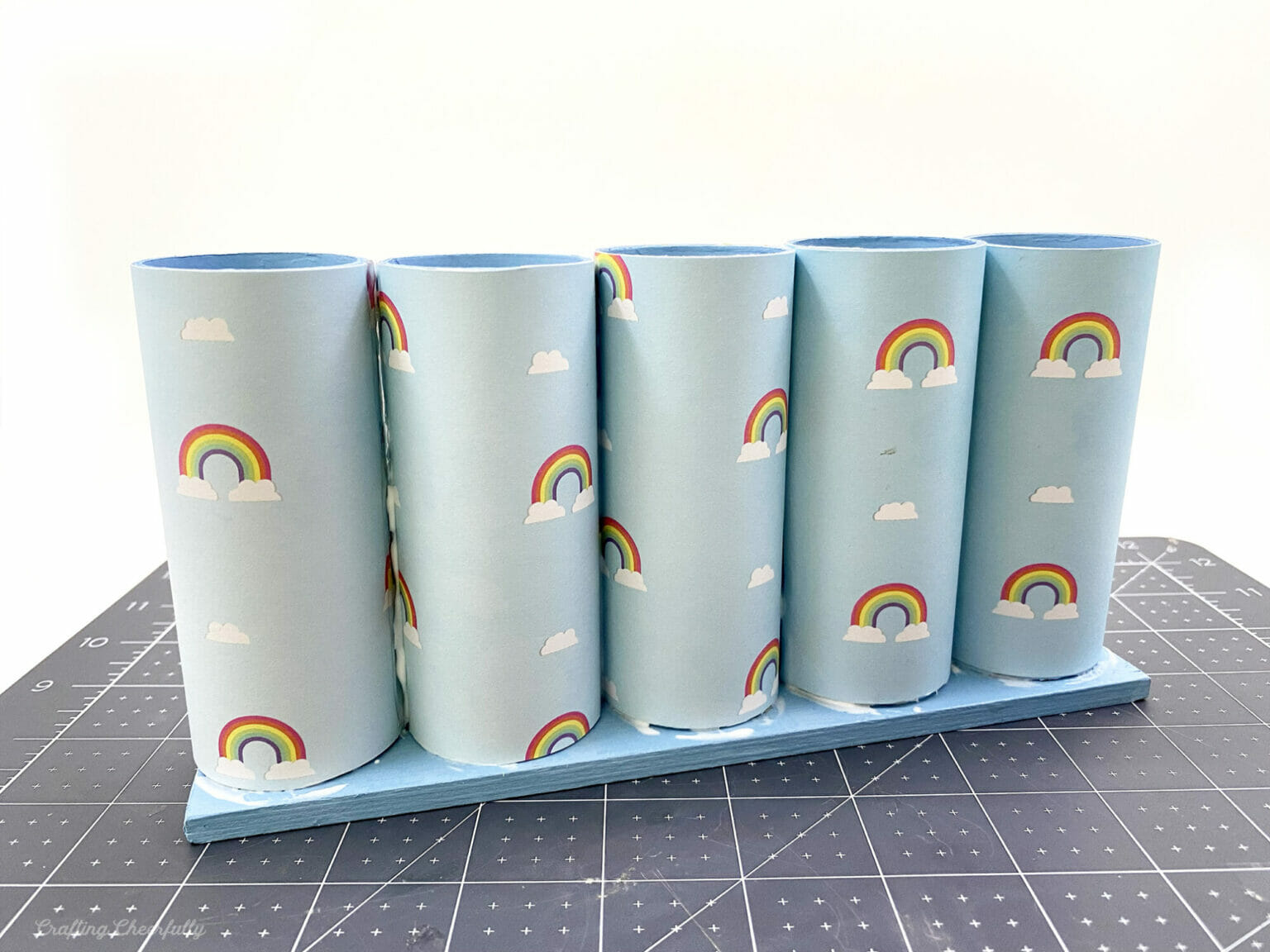 DIY Rainbow Pencil Holder - Crafting Cheerfully