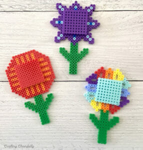 Flower Frame Kids Craft with Perler Beads - Crafting Cheerfully