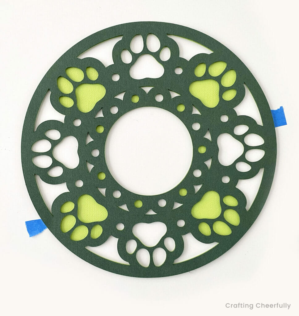 Layered Paper Paw Print Dog Frame - Crafting Cheerfully