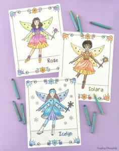 Printable Fairy Coloring Pages - Crafting Cheerfully