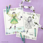 Printable Fairy Coloring Pages - Crafting Cheerfully