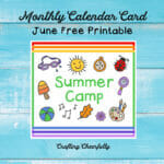 Free Monthly Calendar Card - Crafting Cheerfully