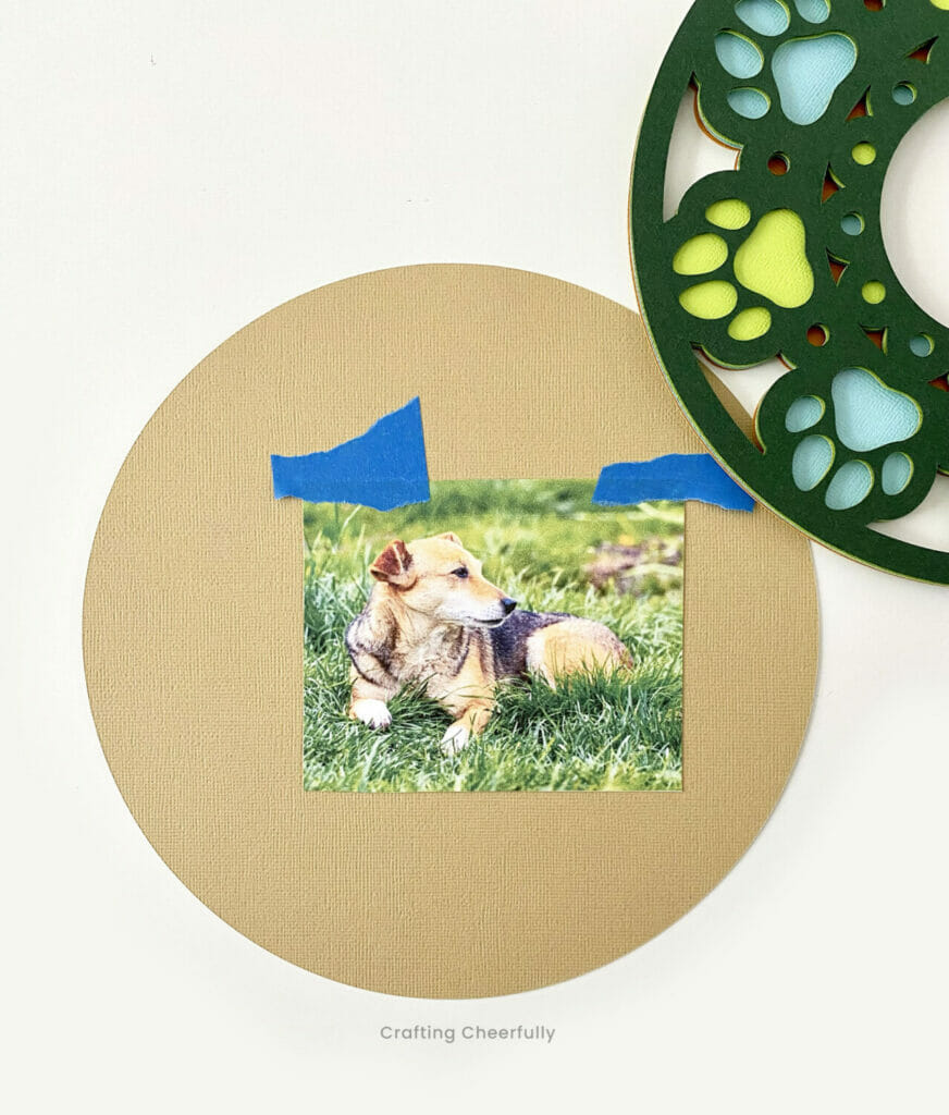 Layered Paper Paw Print Dog Frame - Crafting Cheerfully