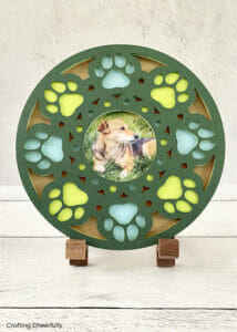 Layered Paper Paw Print Dog Frame - Crafting Cheerfully