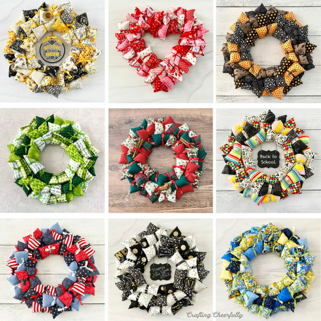 Pillow Wreaths Ideas and Tutorials - Crafting Cheerfully