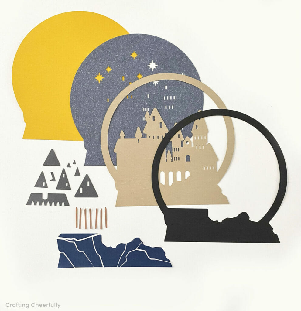 3D Paper Hogwarts Castle - Crafting Cheerfully