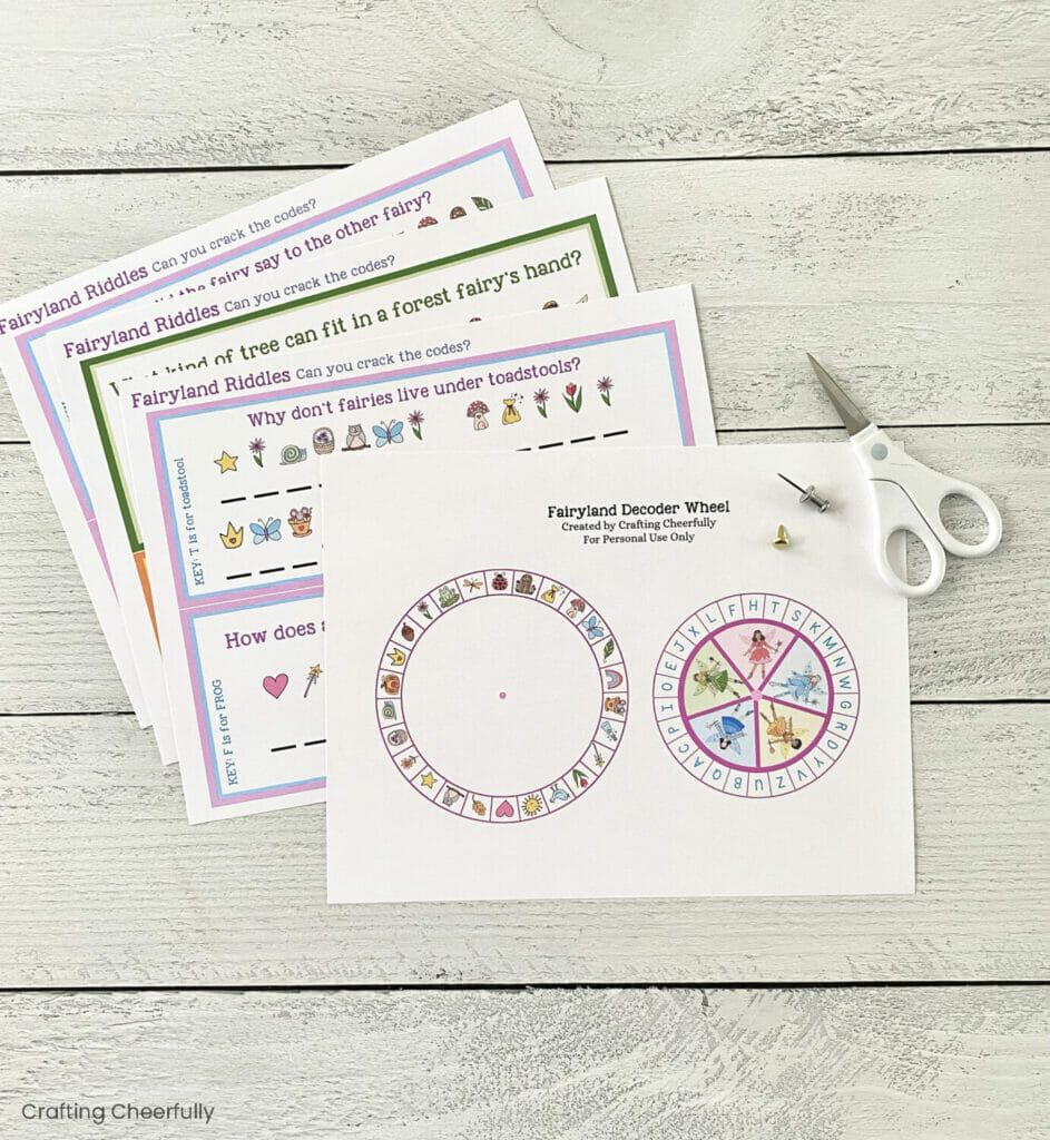 Fairy Secret Decoder Wheel - Printable Activity - Crafting Cheerfully