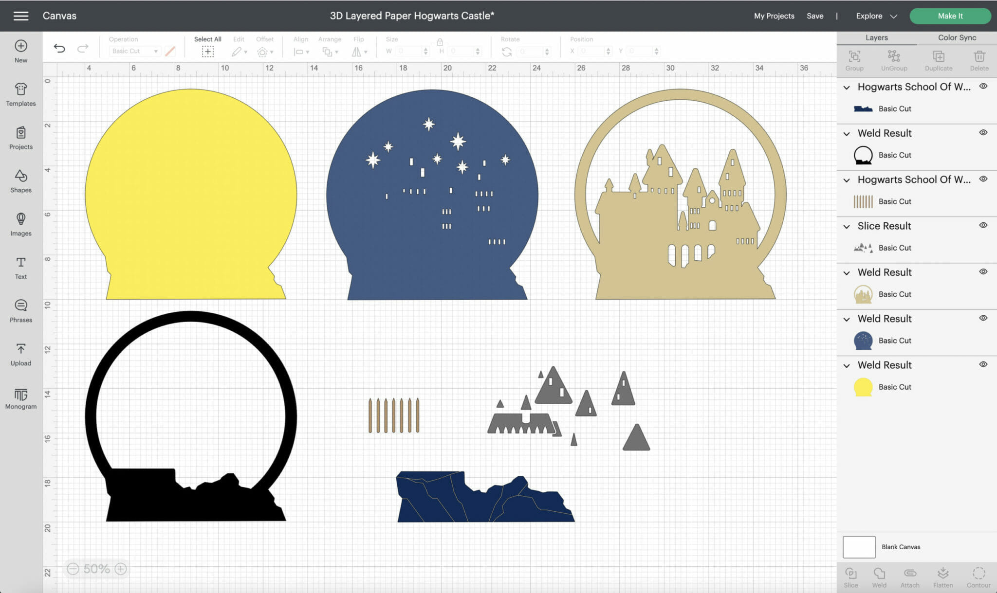 3D Paper Hogwarts Castle - Crafting Cheerfully