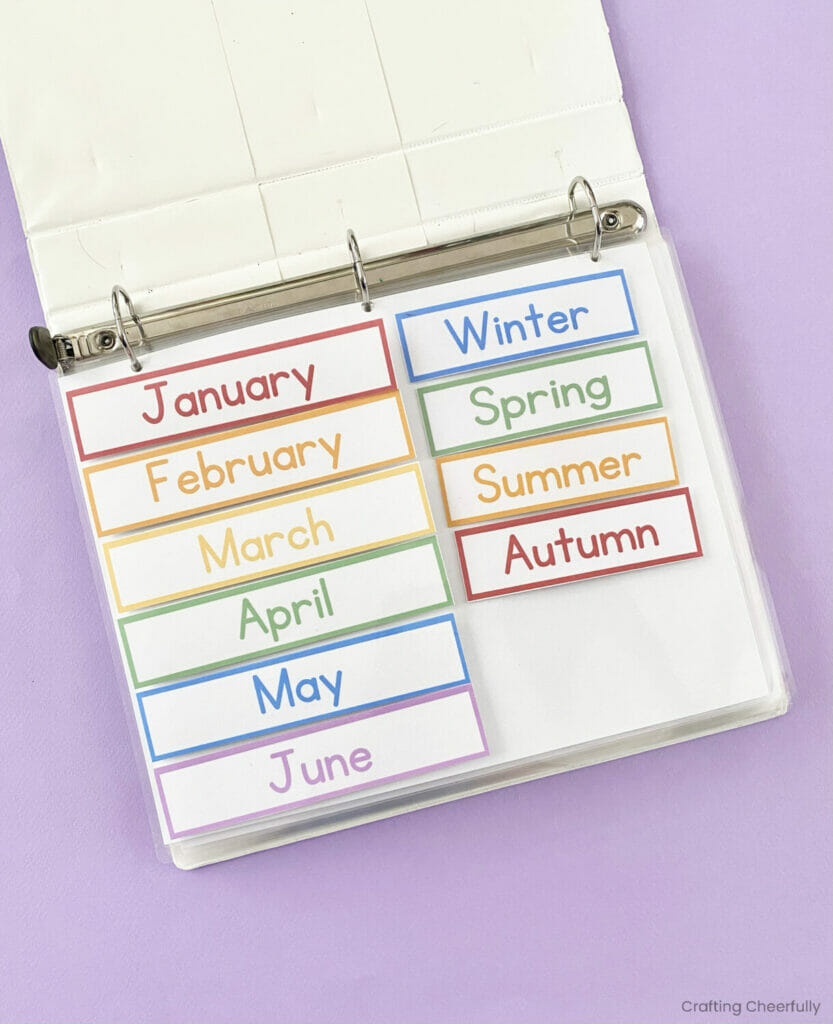 DIY Calendar Busy Book - Crafting Cheerfully