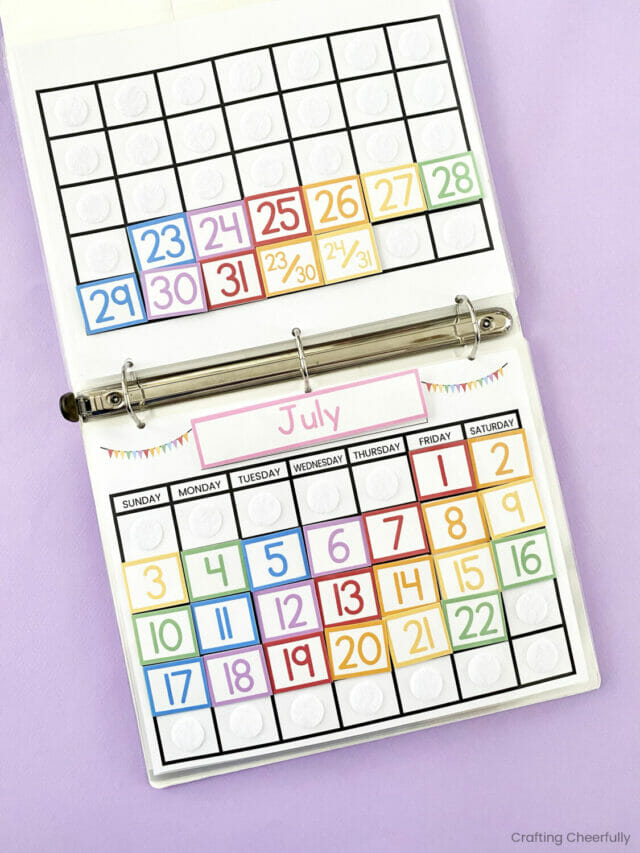 DIY Calendar Busy Book - Crafting Cheerfully