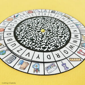 School Time Decoder Wheel Printable Activity - Crafting Cheerfully