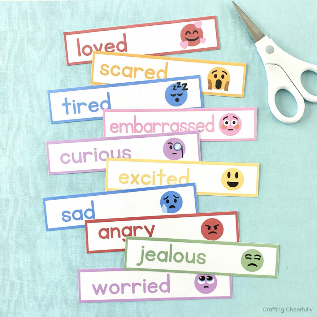 Printable Emotion Cards for Kids - Crafting Cheerfully