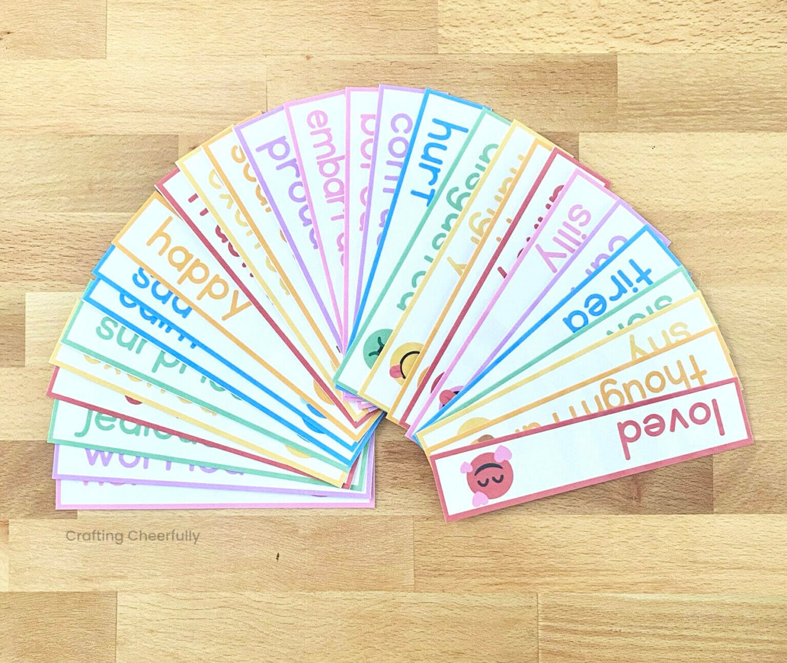 Printable Emotion Cards for Kids - Crafting Cheerfully
