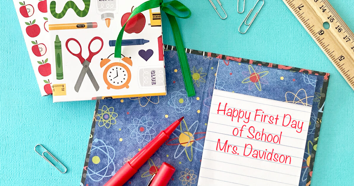 DIY Teacher Notepad Gift - Crafting Cheerfully